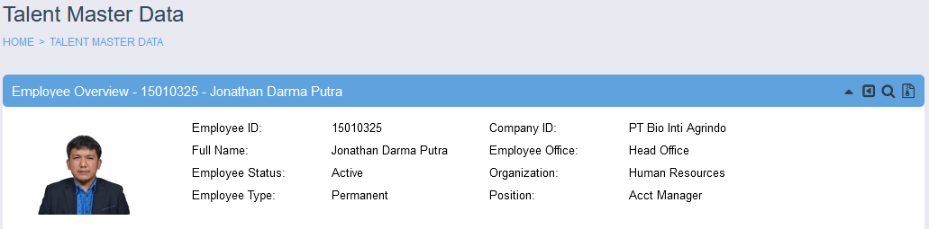 Employee Overview Talent Master Data.PNG - PT BIA - Redmine